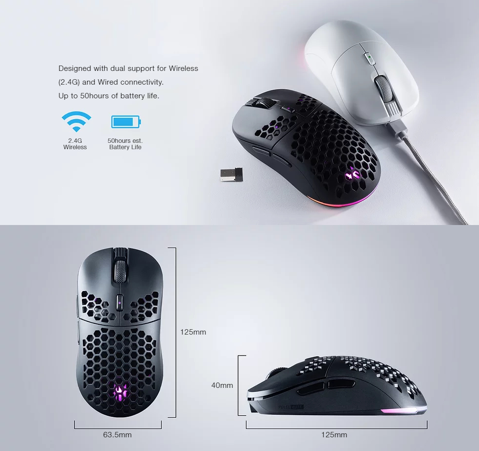 (AONE PLUS SS2) Tecware Pulse Elite Gaming Mouse (HOT-SWAPPABLE MICRO ...