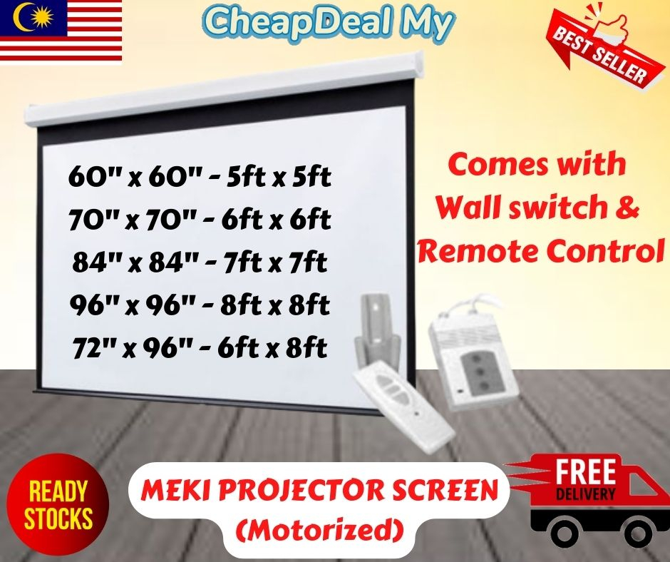 Skrin Projektor Manual Skrin Dinding / Projector Screen Manual Wall ...