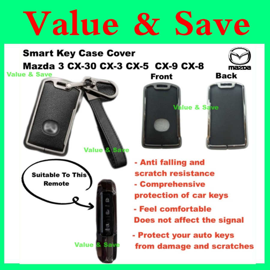 Mazda 3 CX30 CX3 CX5 CX8 CX9 Keyless Remote Control Smart Car Key Cover ...