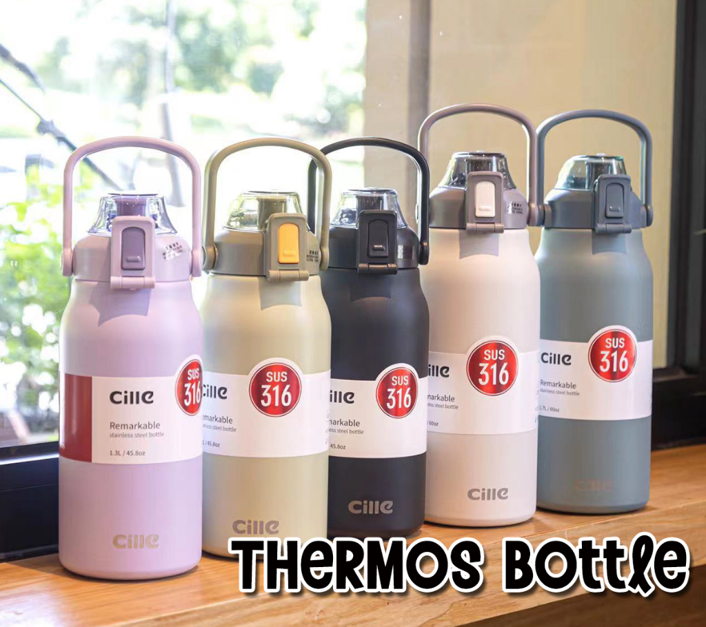 McJoden - THERMOS BOTTLE Cille 1.3L/1.7L 316SS Stainless Steel Vacuum Flask Thermoses Water ...