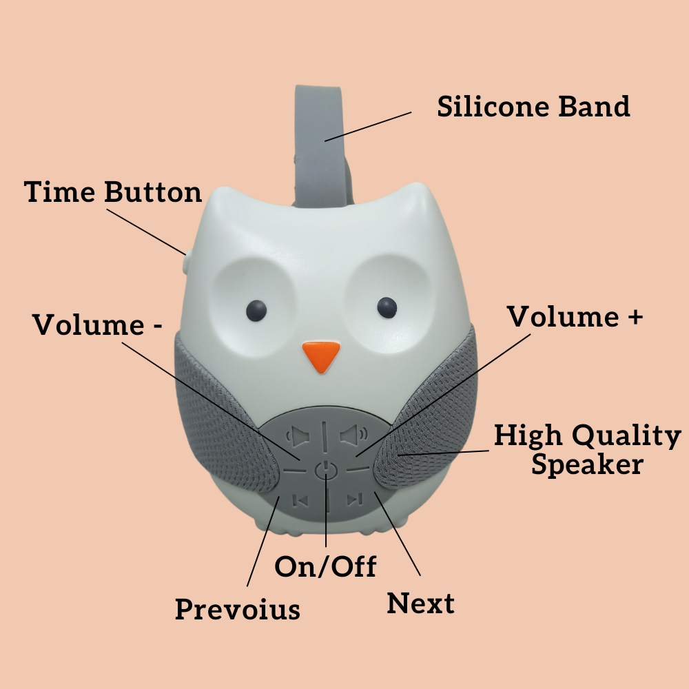 IsALifestyle Portable Owl Newborn Sleep Aid Machine Baby Soother With ...