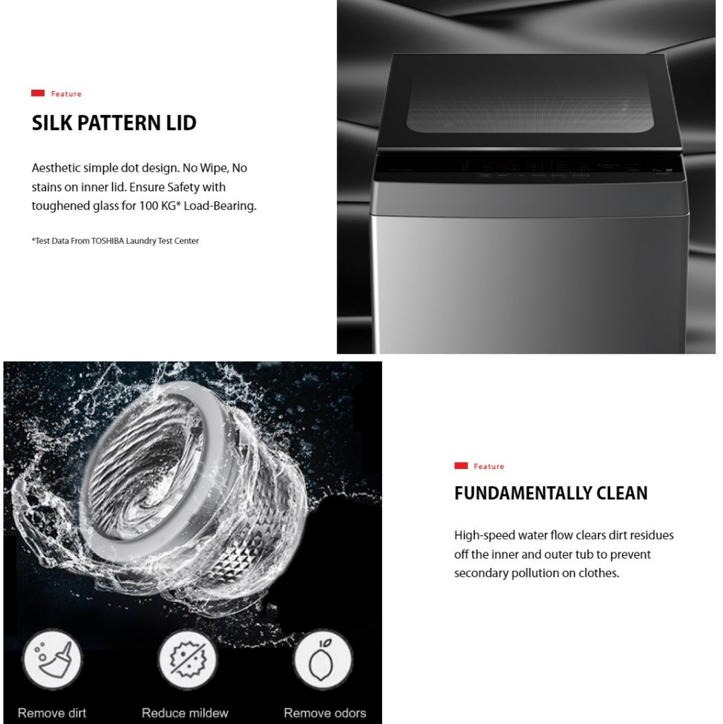 Toshiba Washing Machine (7.0KG / 8.0KG / 9.0KG / 10.5kg) AW-M801AM AW ...