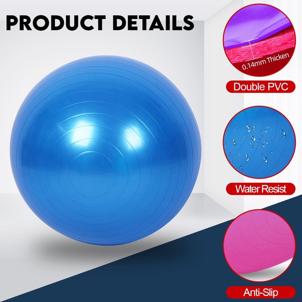 （25-75cm）Fitness Sports Yoga Ball Bola Pilates Balance Fitball Exercise ...