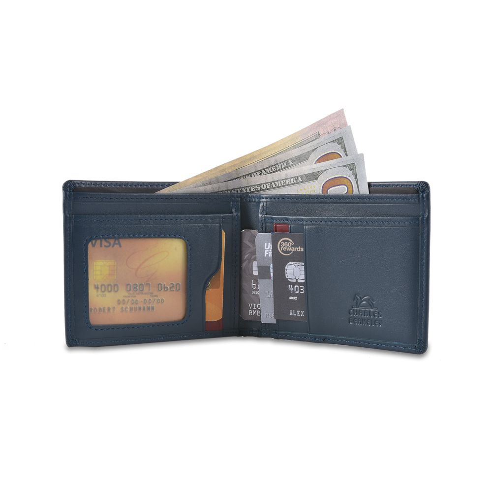 Charles Berkeley ETHAN Genuine Leather Bi-Fold Wallet Men's Wallet ...