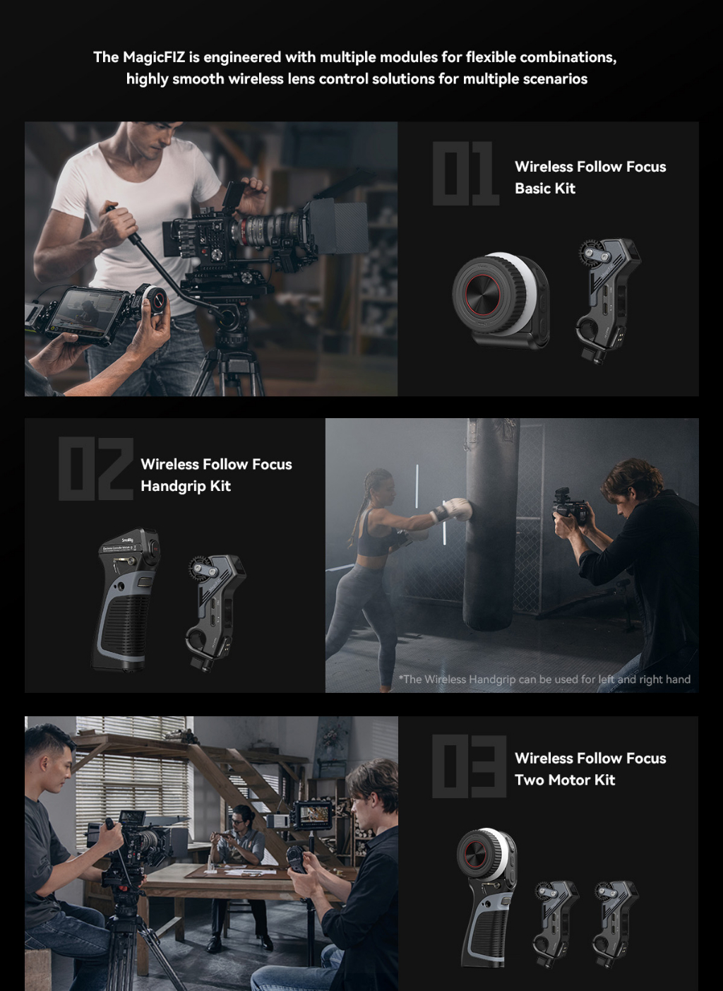 SmallRig MagicFIZ Wireless Follow Focus Basic Kit with Handwheel ...