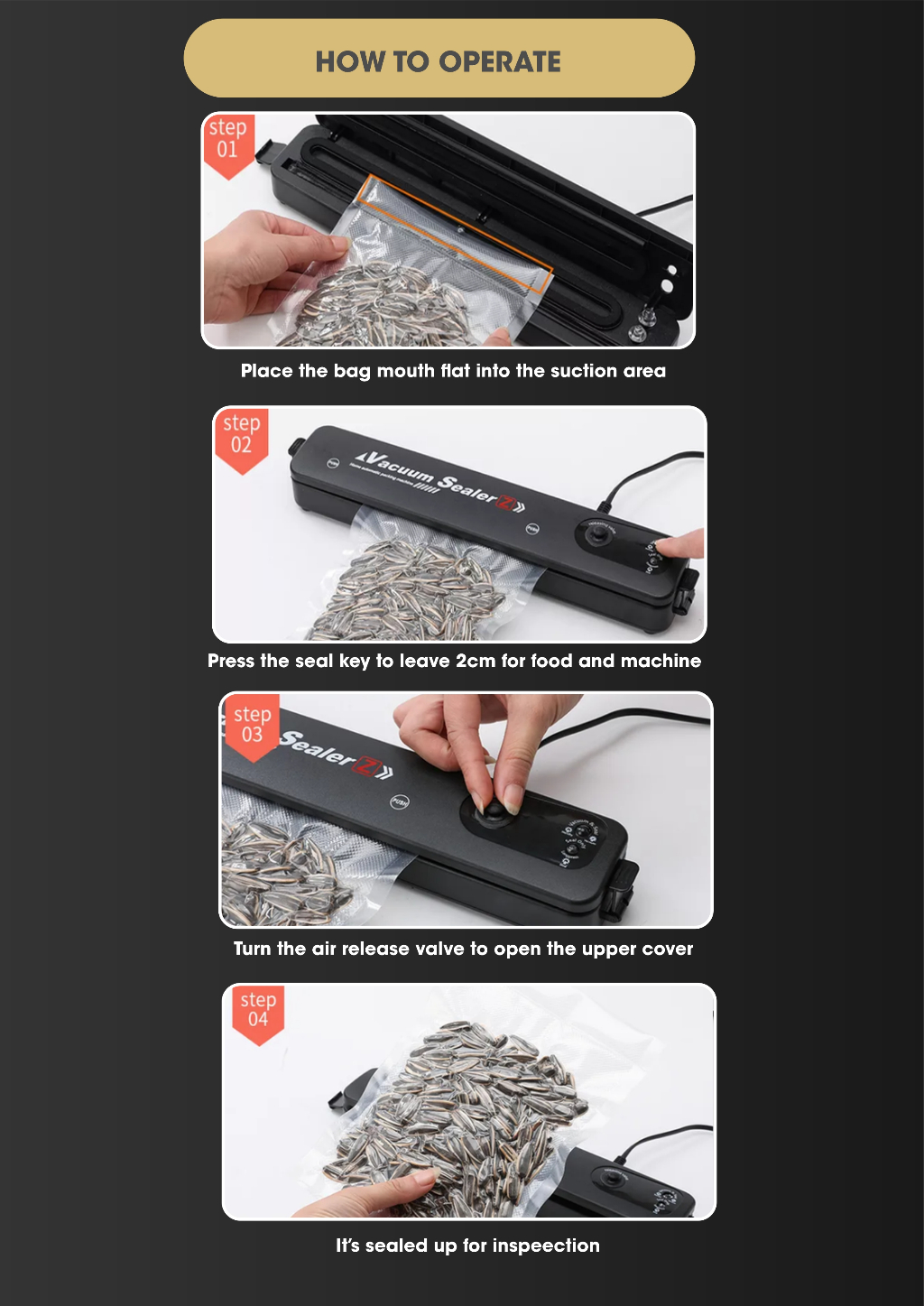 [Clearance][3 PIN PLUG]Food Vacuum Sealer Machine Mesin Vacuum Food ...