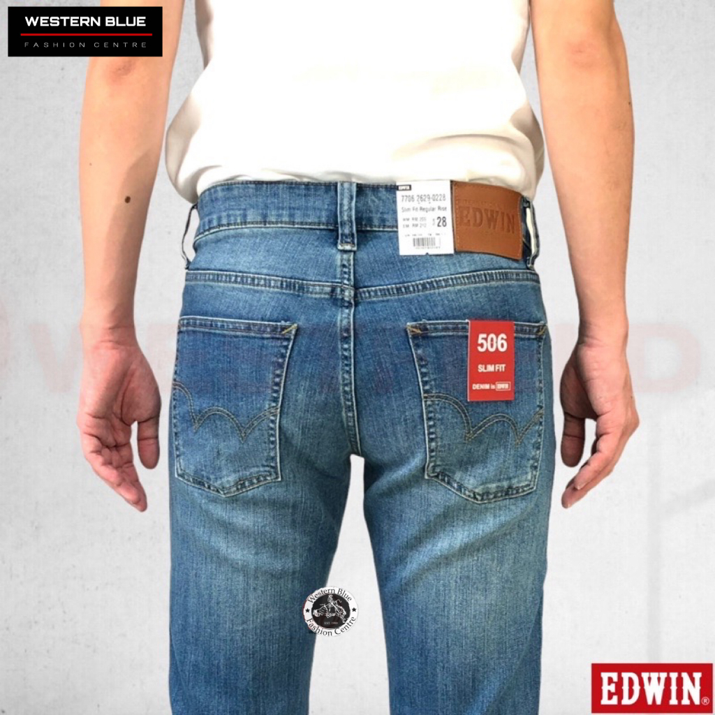 EDWIN 506 MEN'S SLIM FIT JEANS ( 7706 2629 ) | Shopee Malaysia