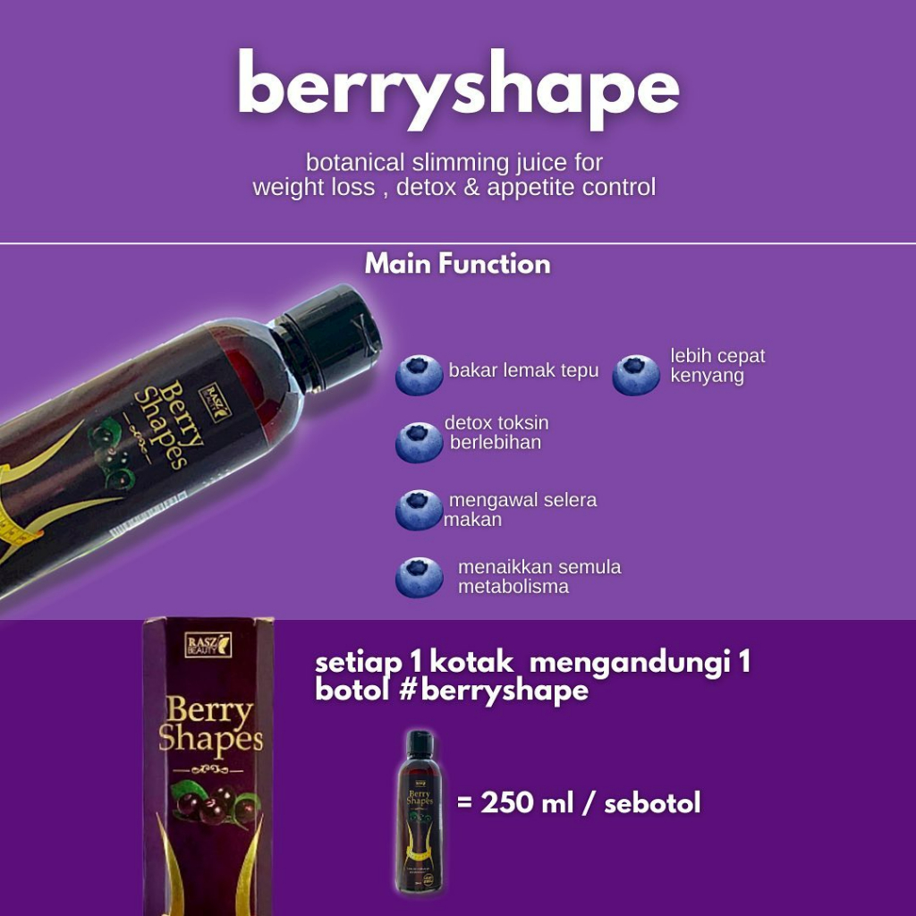 Berry Shape Original HQ - Berry Shapes Slimming Drink Ready Stok ...