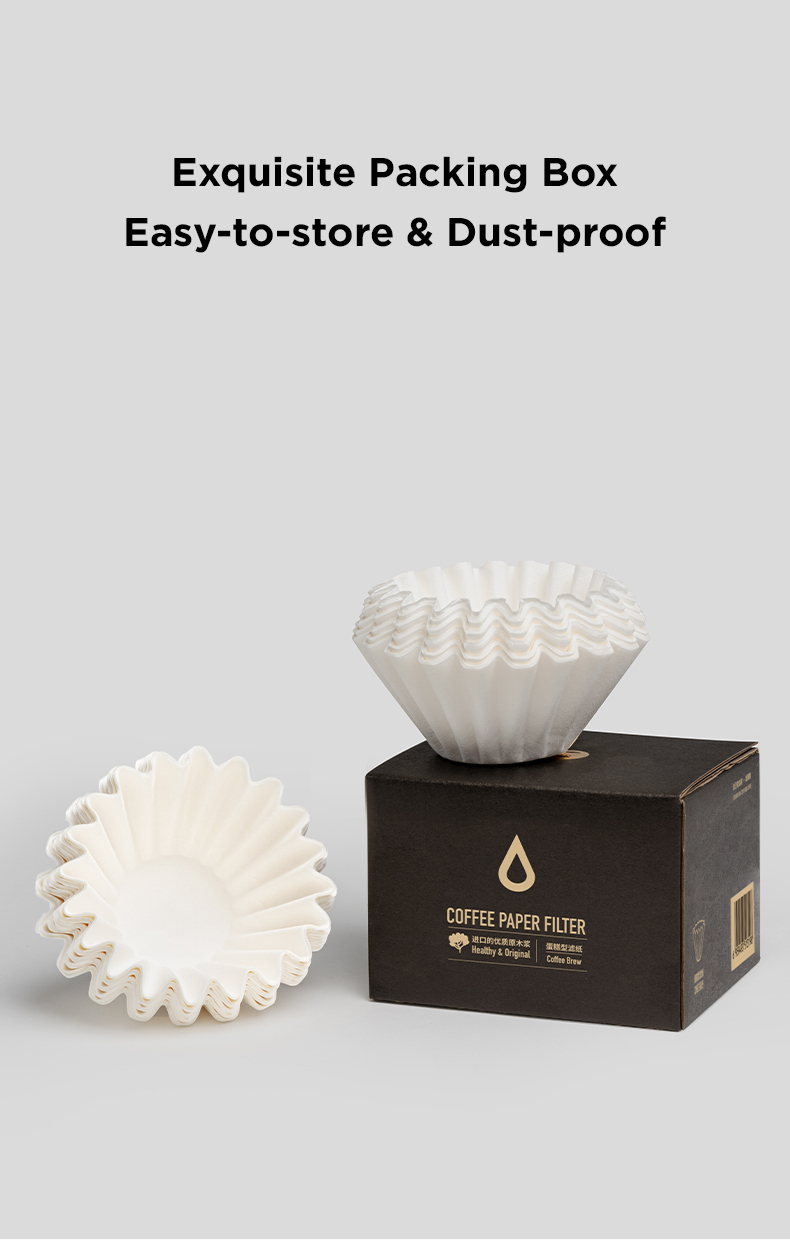 TIMEMORE Wave Basket Paper Filter 01, Box of 50 pcs (Compatible with ...