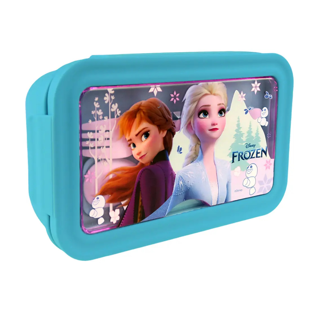 Disney Frozen Lunch Box with Fork & Spoon Set (2 Compartments) [Genuine ...