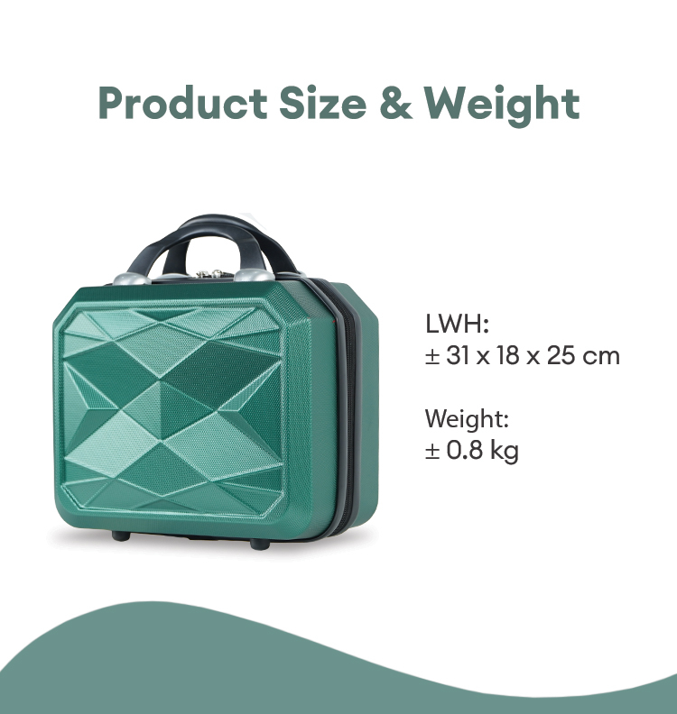 Case Valker Carja 12 inches ABS Cosmetic Case Travel Luggage Bag (12 ...