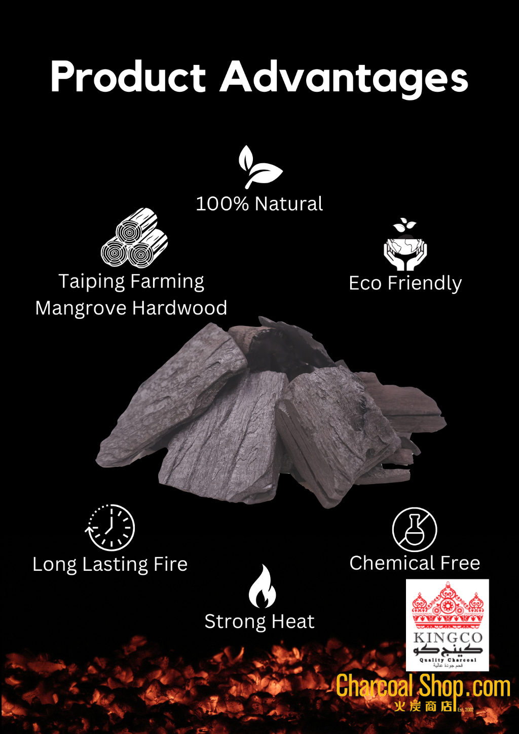 CHARCOAL BBQ ARANG KAYU 火炭 (Taiping Farming Mangrove Charcoal Arang Bakau - 3kg) | Shopee Malaysia