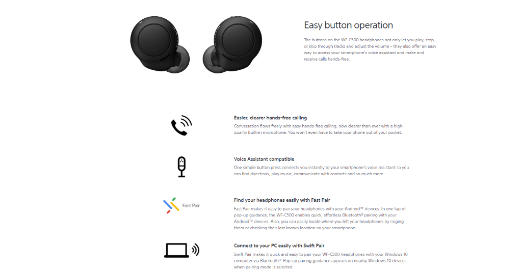 Sony WF-C500 Truly Wireless Headphones - Brand New/Original From SONY ...
