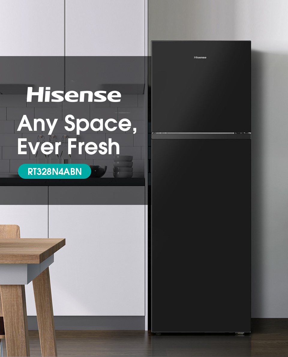 Hisense 320L 2 Door Top Mount 4 STAR Inverter Fridge / Refrigerator ...