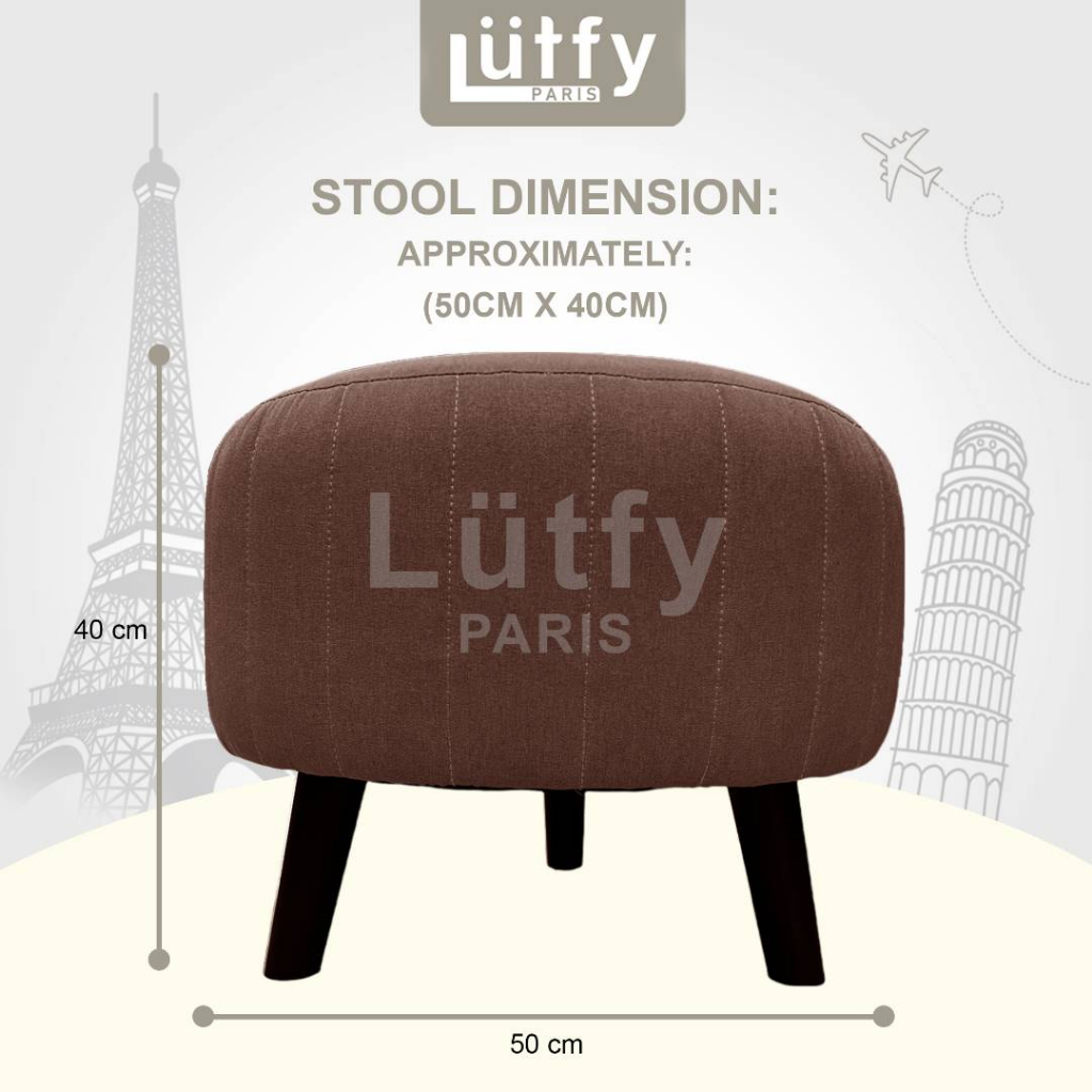 Ready Stock [Free Gift:Attached Stool Leg] Lutfy Paris Scandinavian ...