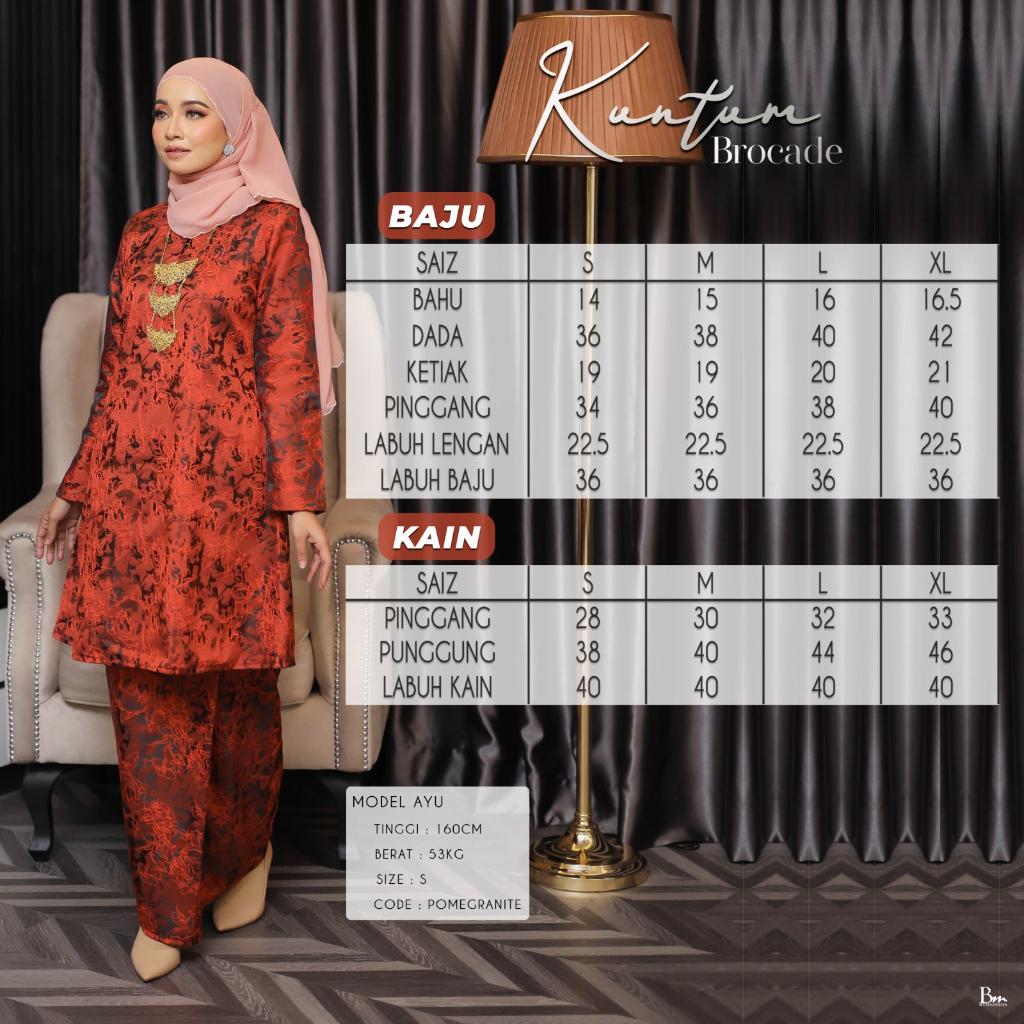 ByMadeeha Kuntum Brocade | Shopee Malaysia
