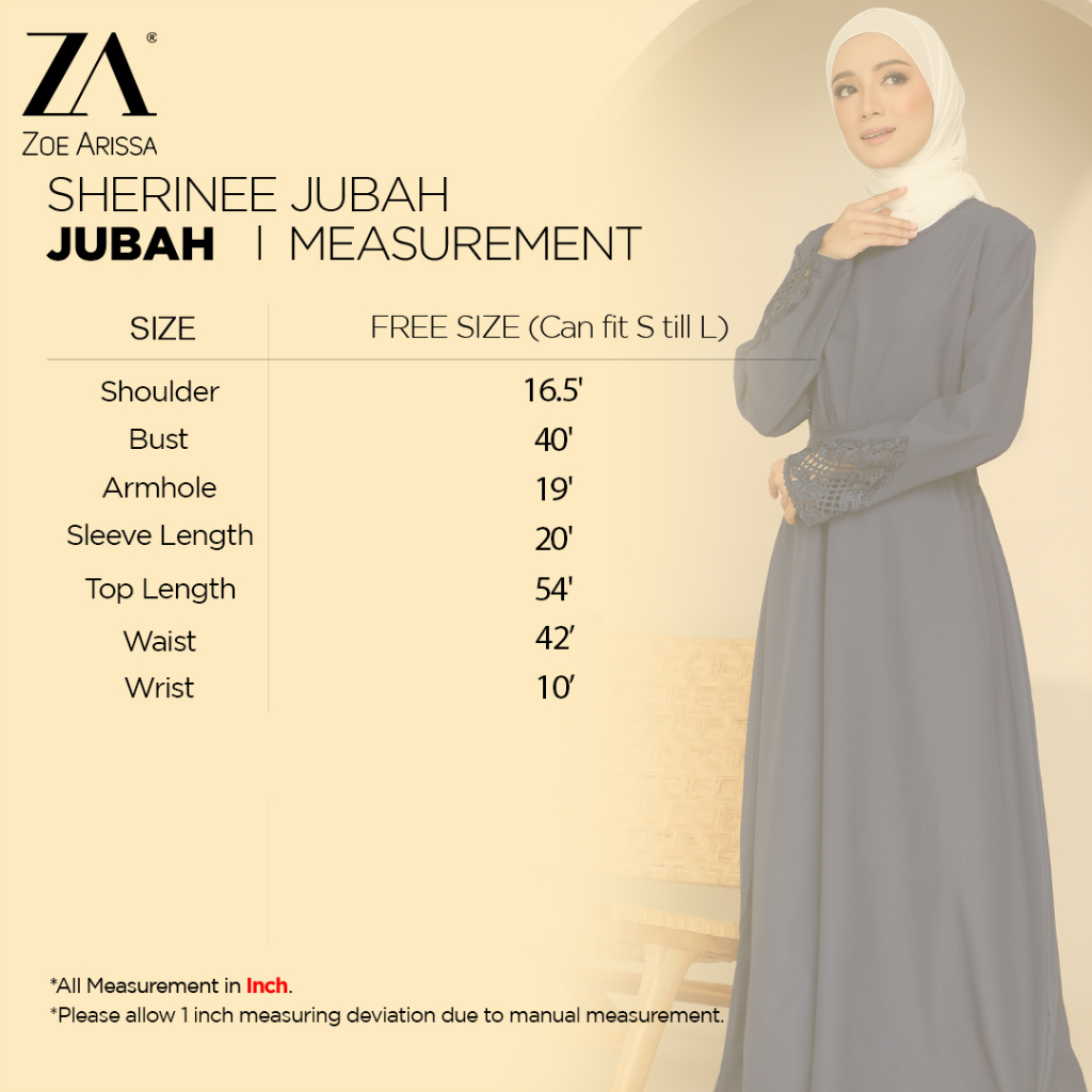 ZOE ARISSA JUBAH MUSLIMAH ABAYA KAFTAN Plain Jubah Labuh Ironless BRICK ...