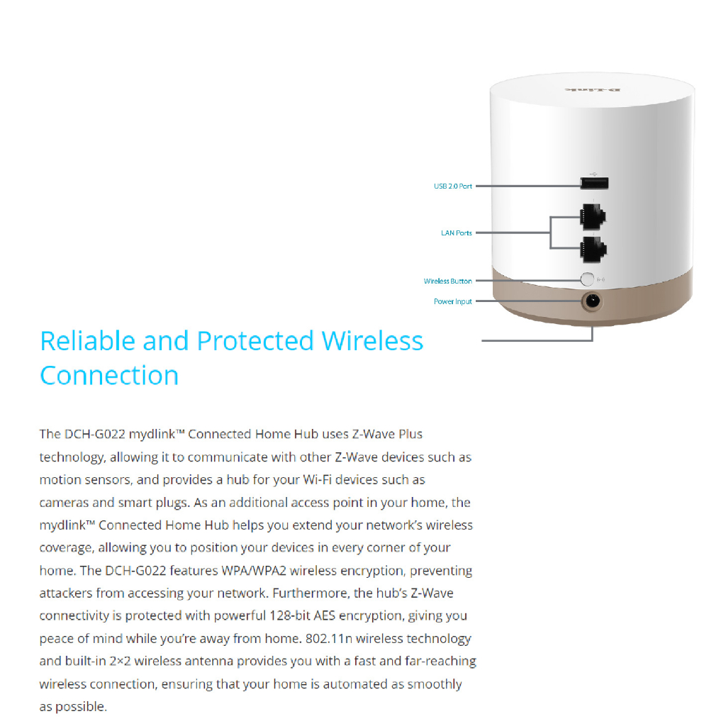 D-Link mydlink Connected Home Hub DCH-G022 - ( support Zwave Plus ...
