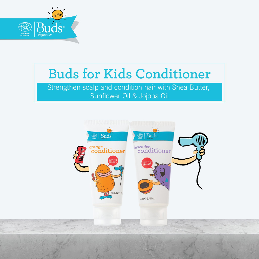 Buds For Kids Organics Kids Shower Gel 350ml/Kids Shampoo 350ml/Kids ...