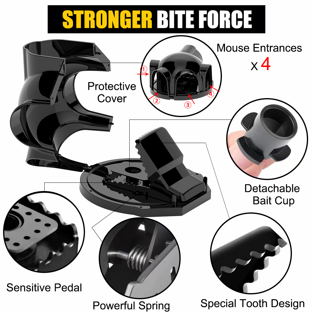 ⚡️Buy 5 Free 1⚡️ Smart Strong Bite Plastic Mice Rat Rodent Mouse ...