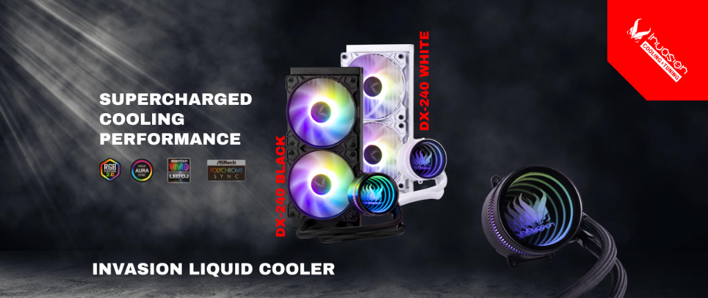 (READY STOCK) INVASION AIO LIQUID COOLER DX-240 240MM BLACK / WHITE ...