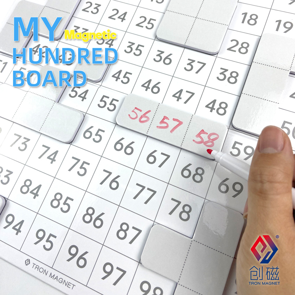 1-100 Magnetic Hundred Number Board Mathematical Teaching Aid ...