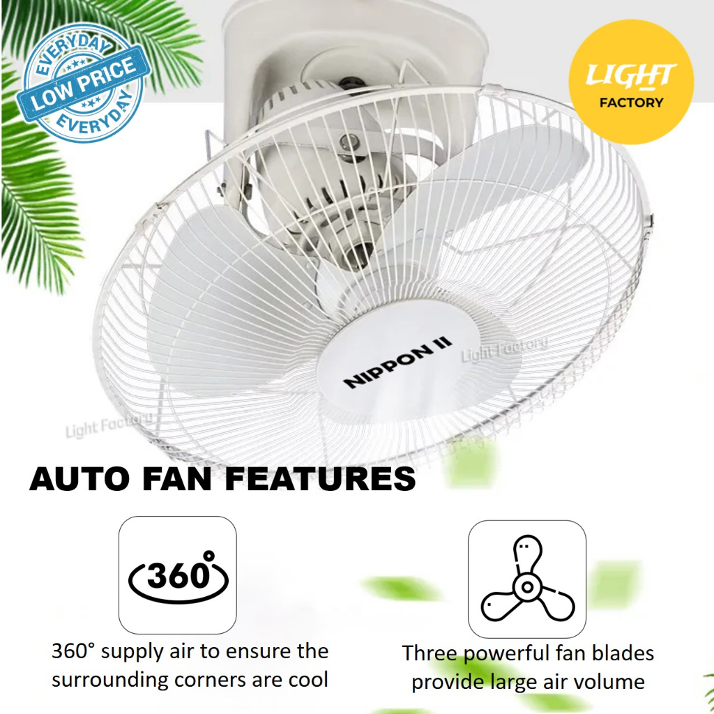 Panasonic Wall Fan FMU408 16" 3 Speed F-MU408 / NIPPON II NP-66AF 16 ...