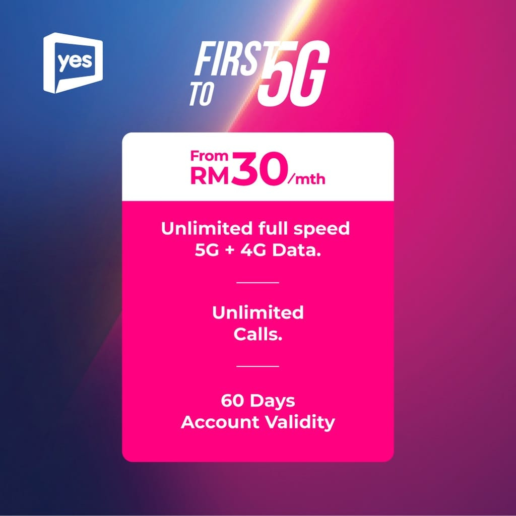 YES SIM CARD 5G PREPAID INCLUDE UNLIMITED DATA | Shopee Malaysia