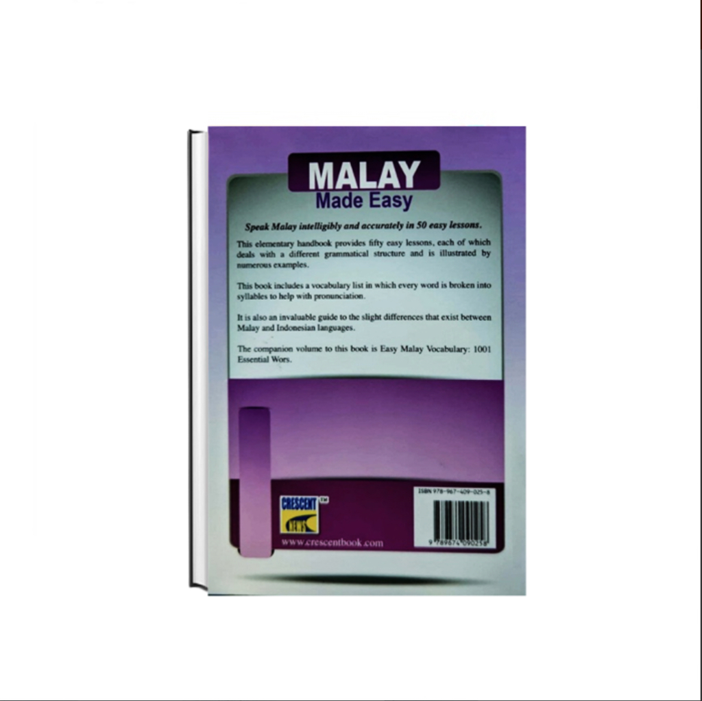Learn Malay Book: Malay Made Easy through 50 Easy Lessons, Grammatical ...