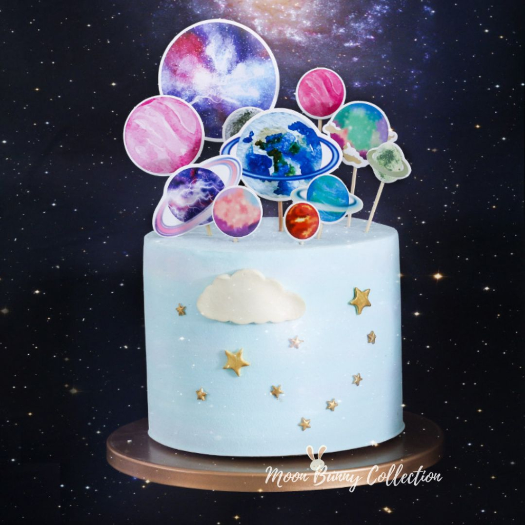 Astronaut Cake Topper Combo Set Planet Spaceman Rocket Moon Decoration ...