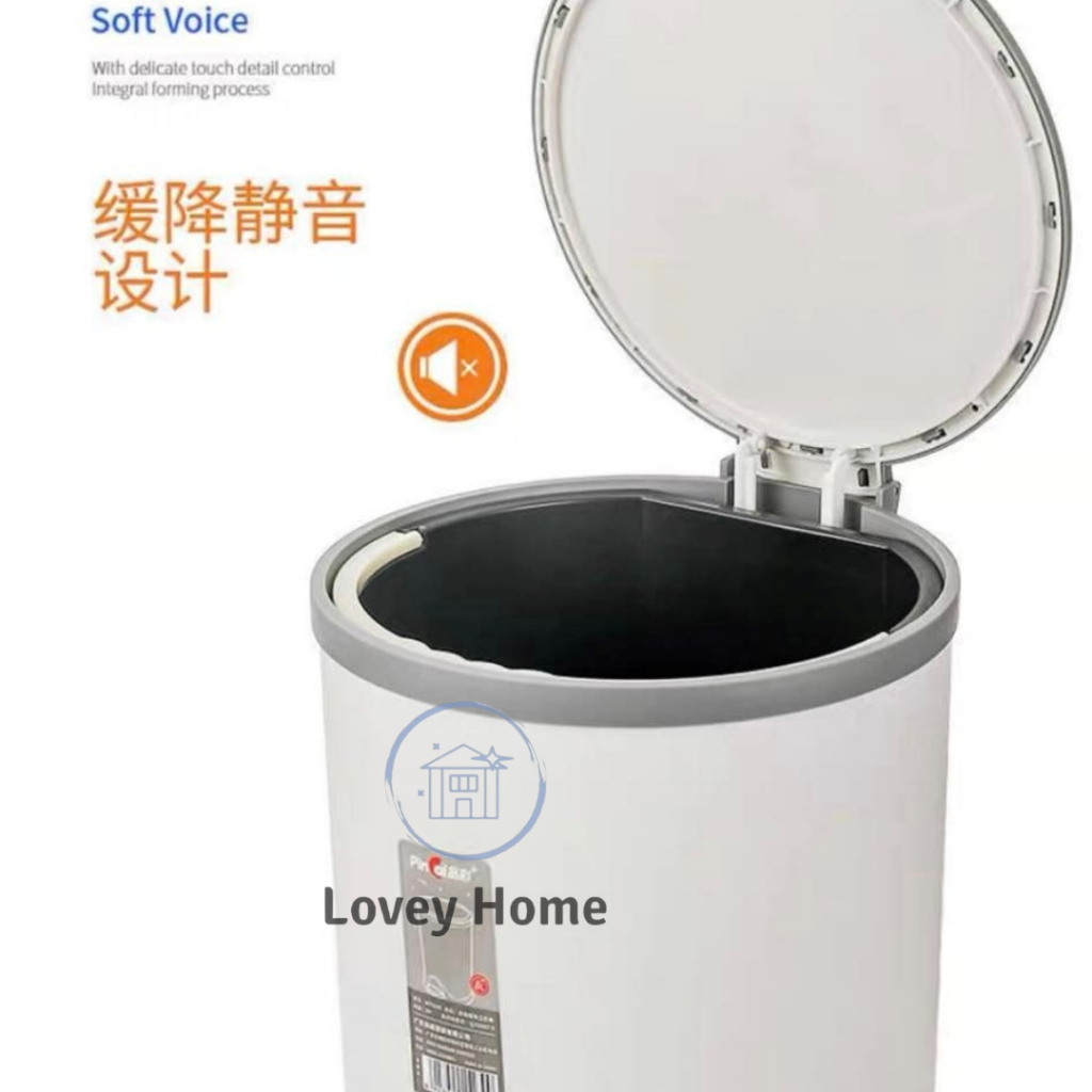 Hydraulic Pedal Dustbin Foot Step Large Inner Bucket Trash Can Waste ...