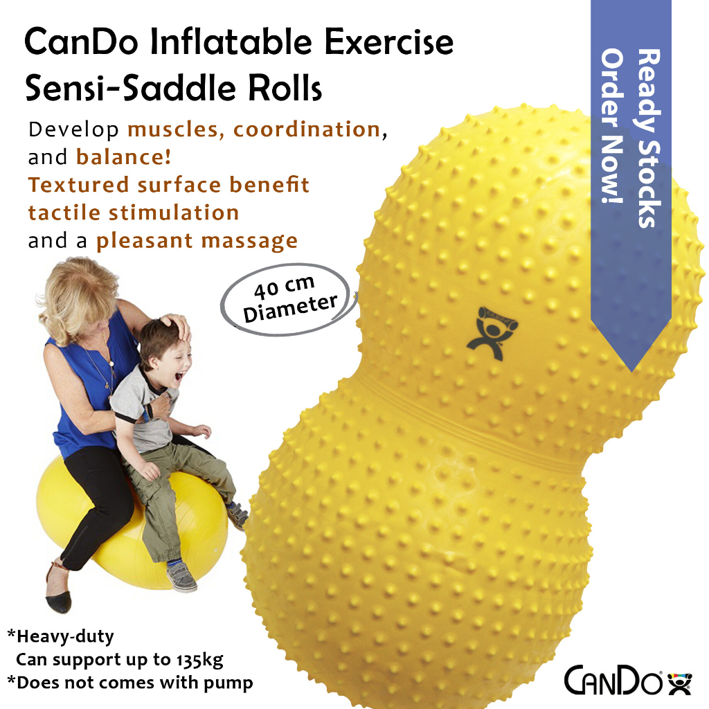 CanDo Inflatable Exercise Sensi-Saddle Rolls for developing muscles and ...