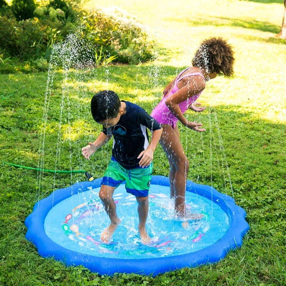 HLS 100cm 170cm Fountain Splash Sprinkler Water Pad Children Kids ...