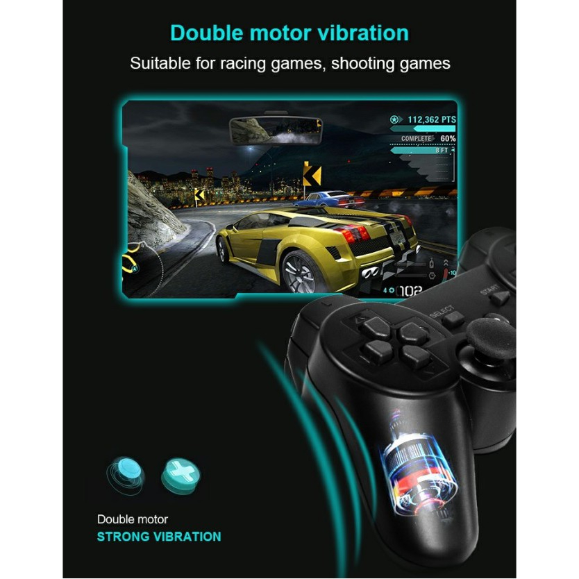 Controller Analog 6 in 1 USB 2.4G Wireless Gamepad Gaming Controller ...