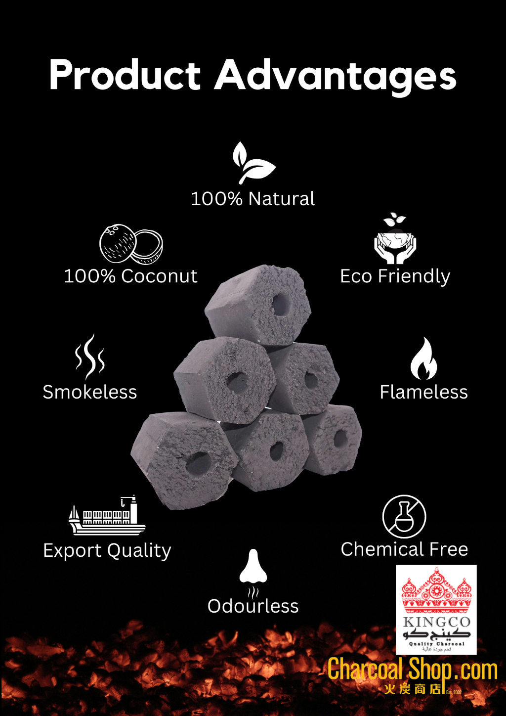 CHARCOAL BBQ ARANG KAYU 火炭 (Charcoal Briquette - 3kg) | Shopee Malaysia