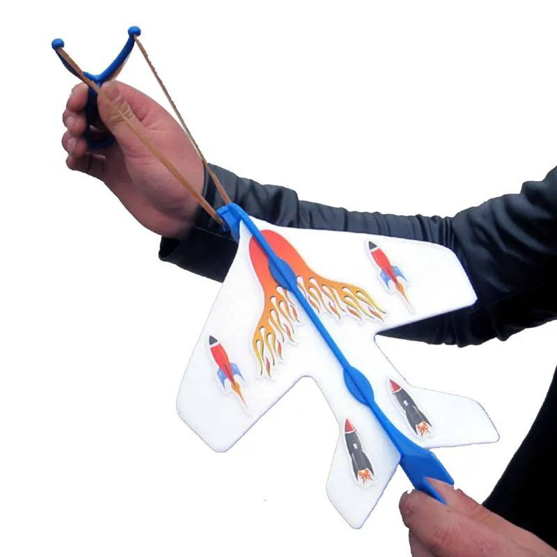 Kapal Terbang Lastik Lampu Flying Toys Plane Lestik Mainan Terbang Getah Aeroplane Toy Mainan ...