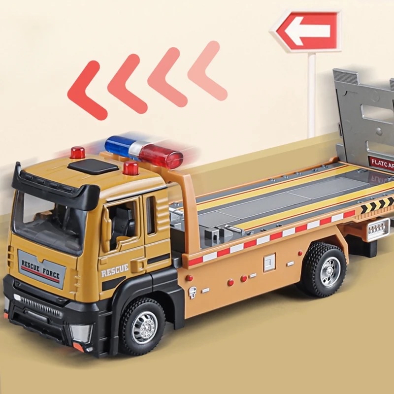 FEO Flat trailer Flatbed Tow truck Car Model Diecast Car Toy Vehicles ...