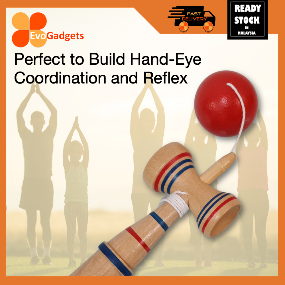 Traditional Japanese Wooden Kendama Game / Skilful Juggling Ball Game ...