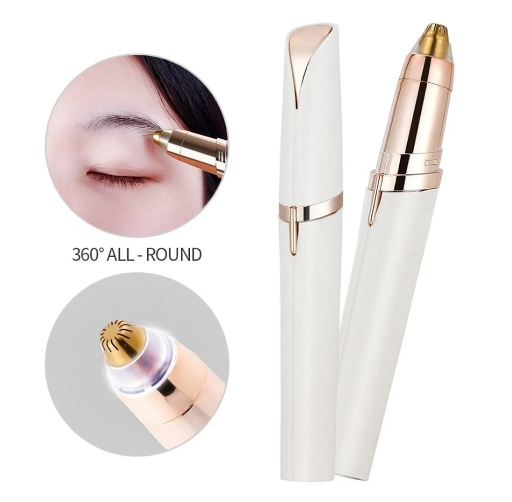 Electric Eyebrow Trimmer LED Lighted Face Eyebrow Hair Remover Shaver ...