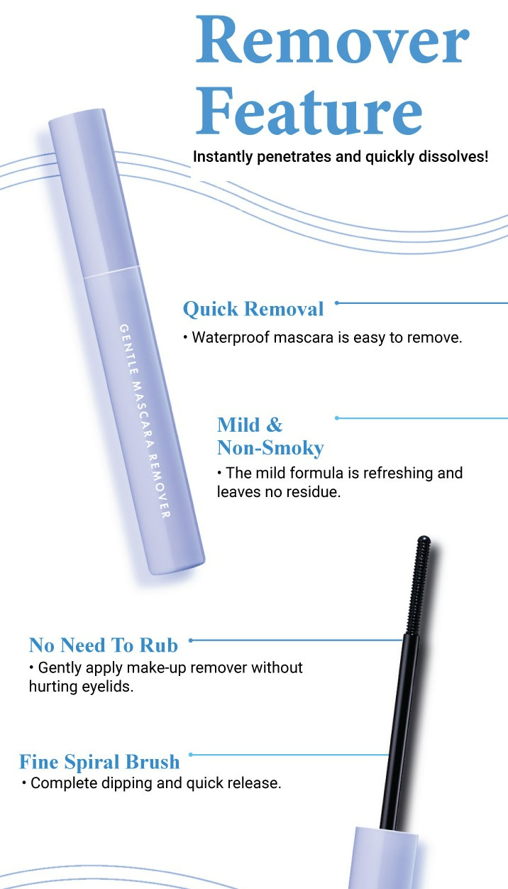 1028 Gentle Mascara Remover + Extend Curl EX BK | Quick removal | No ...