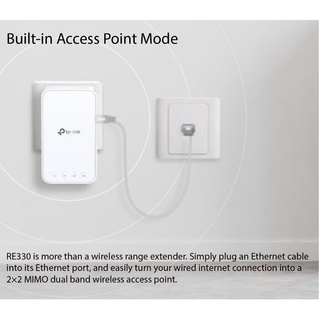 TP-Link RE330 AC1200( 2.4Ghz+5Ghz ) OneMesh Dual Bnad Wireless Wifi ...