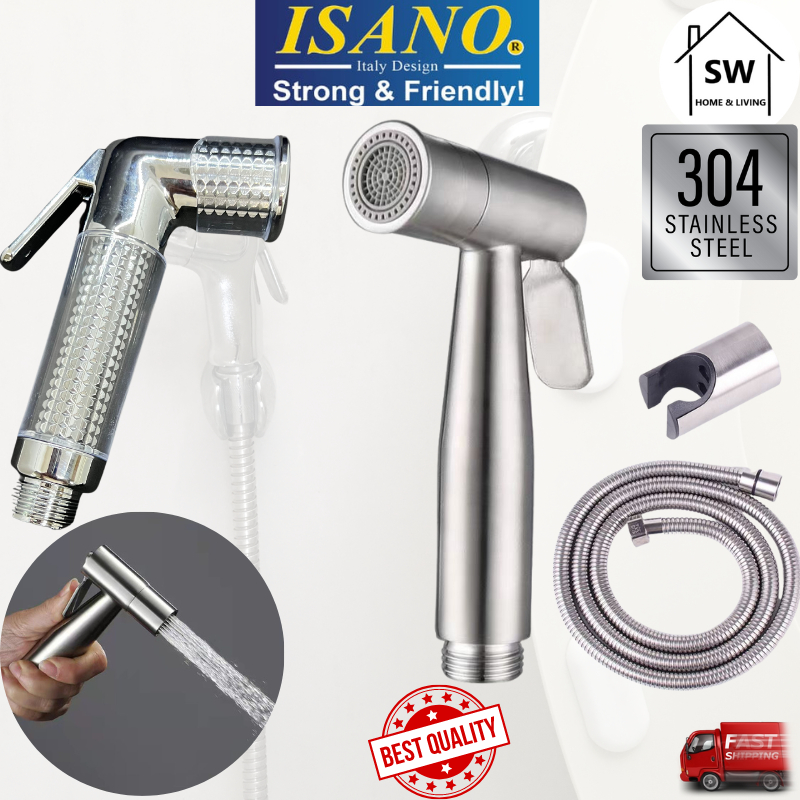 SW Bidet Spray Set ISANO Stainless Steel 304 Kepala Gatah Paip Air ...