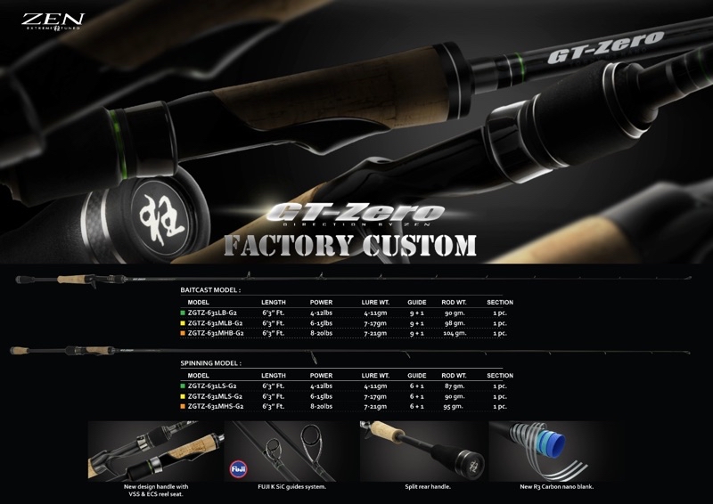 23 ZEN GT ZERO 2 GENERATION 2 FACTORY CUSTOM SPINNING BAITCASTING ROD FISHING ROD | Shopee Malaysia