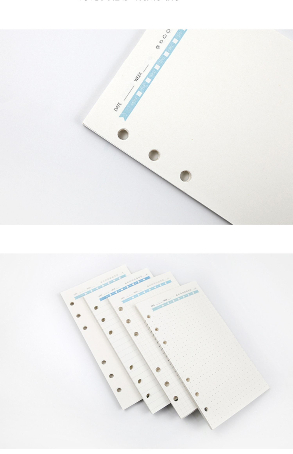 Clear Stock A5 A6 Refill Paper 6 holes Loose Leaf Notebook Diary ...