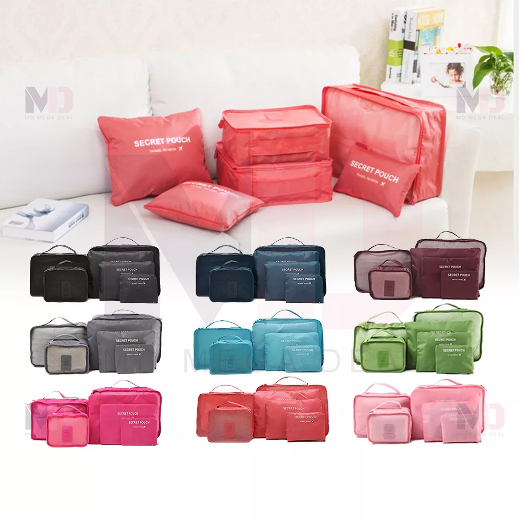 《Mega Deal》 6 in 1 Korean Travel Packing Clothes Storage Organizer Bag ...