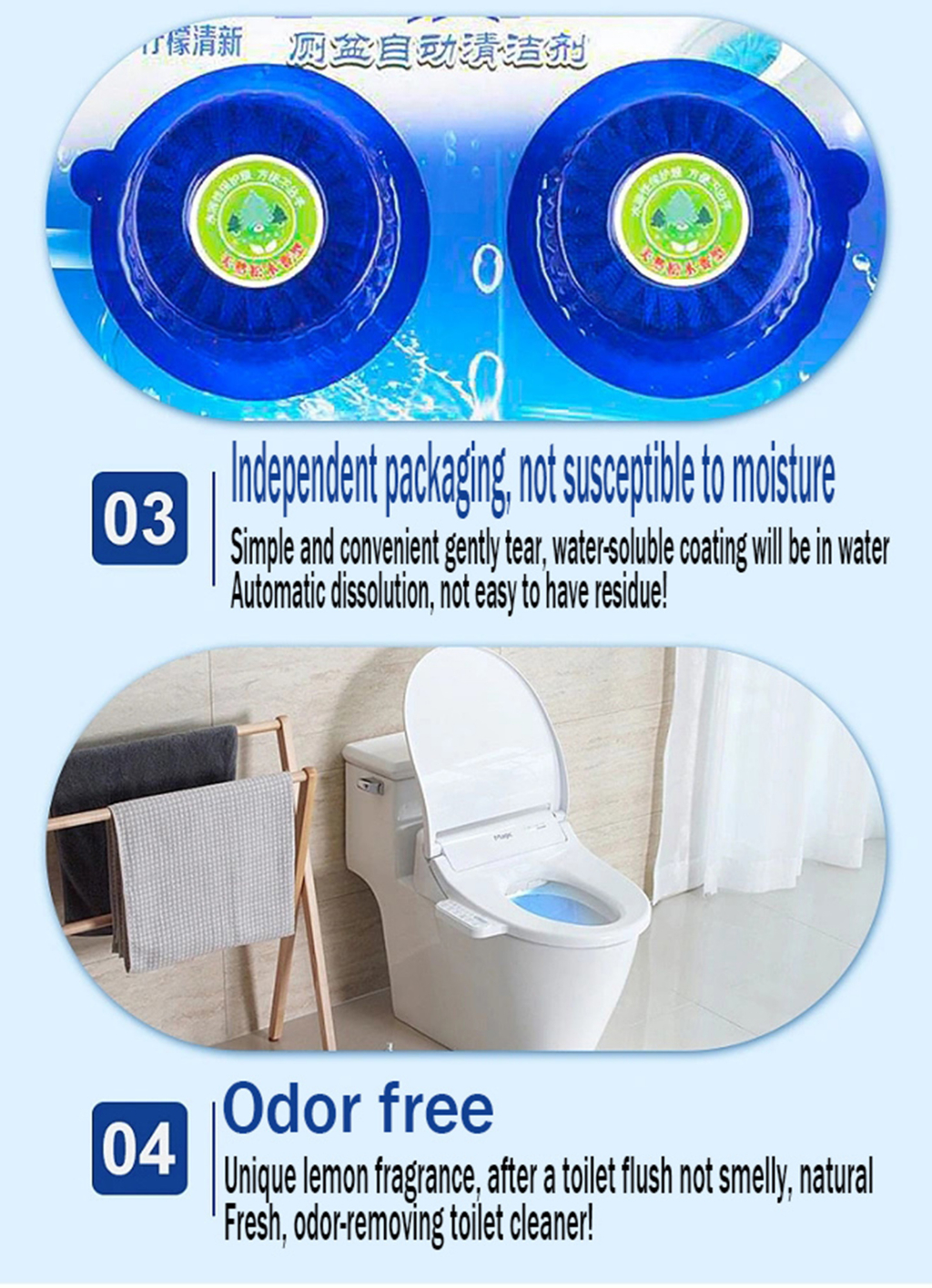 Toilet Cleaning Royal Blue Bubble Household Toilet Cleaning Spirit ...