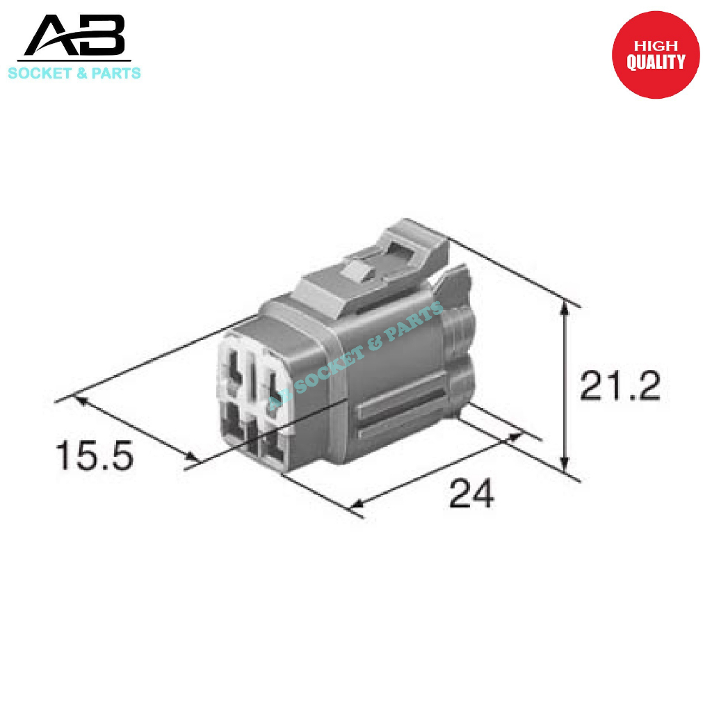 4 Pin Toyota Vios 3rd Gen 14 Headlamp Projector Socket Connector ...