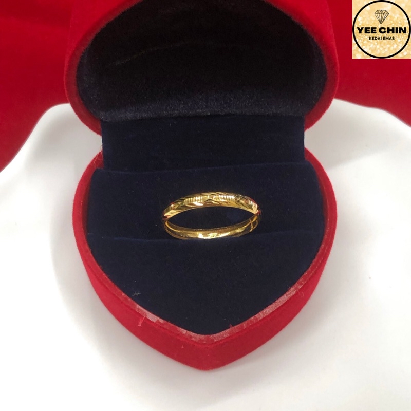 Belah Rotan Bawah 1g Cincin Emas 916/ Gold 916 Ring Below 1g | Shopee ...