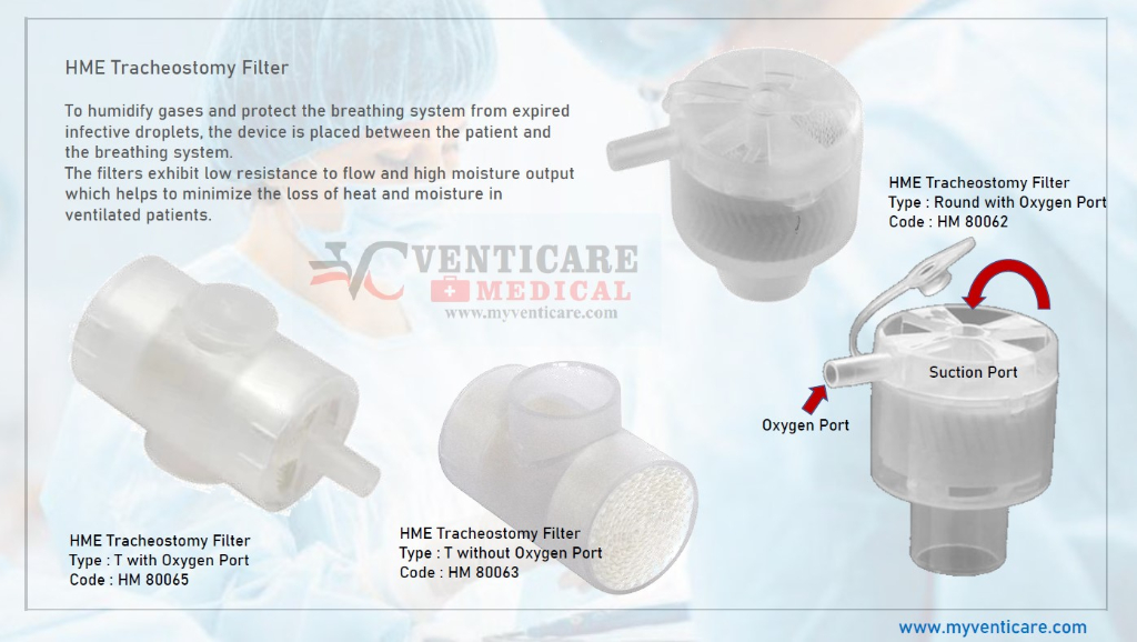 TRACHEOSTOMY FILTER WITH OXYGEN PORT | Shopee Malaysia