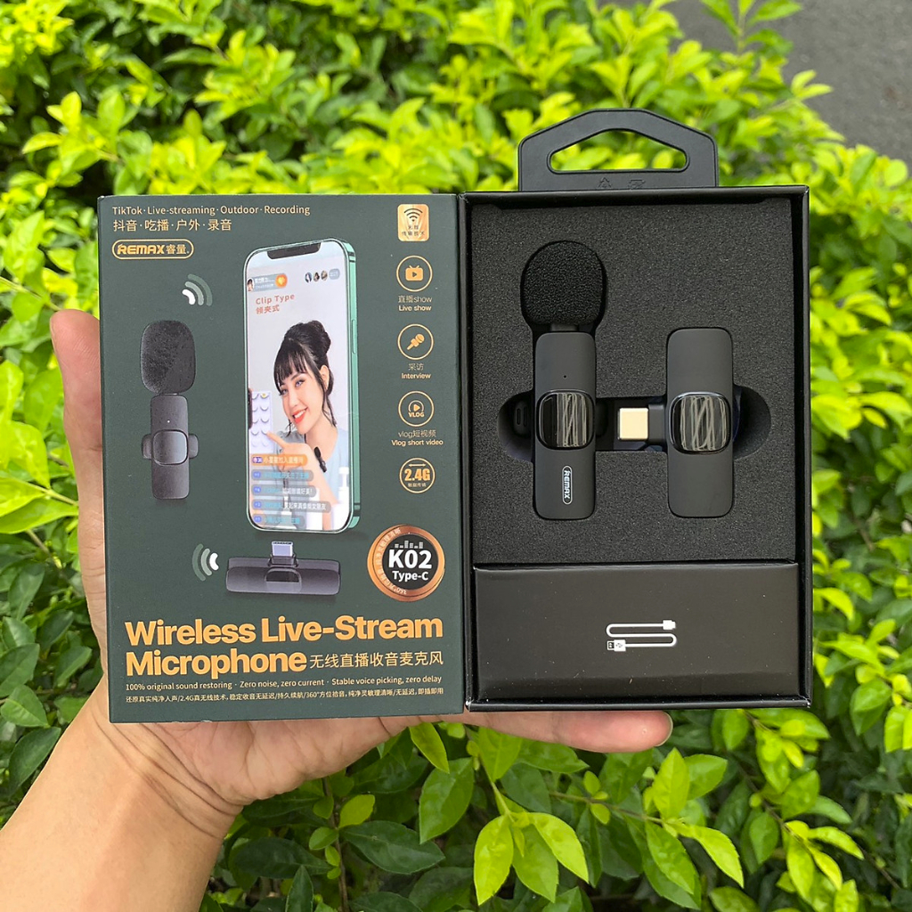 Remax Wireless Mic Mini Microphones Lavalier Clip Mikrofon Kecil Lapel ...